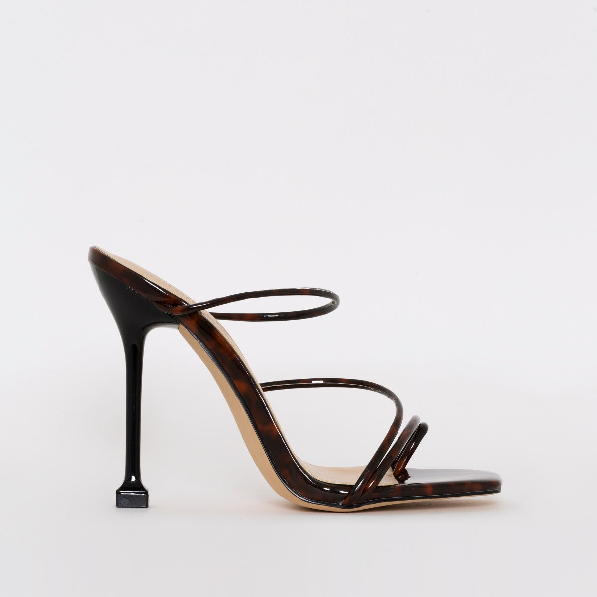 Mariana Tortoiseshell Strappy Mule Heels – Simmi London