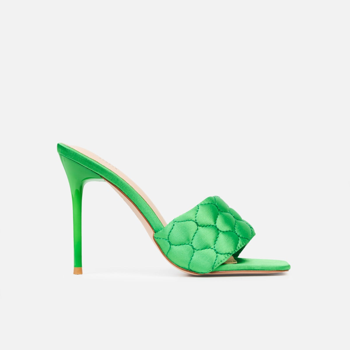 Maeve Green Quilted High Heel Mules | SIMMI London – Simmi London